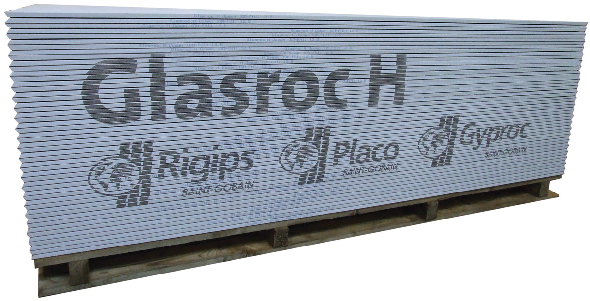 Rigips Glasroc H – deska do dlouhodobě vlhkých a mokrých prostorů - Materiály pro stavbu