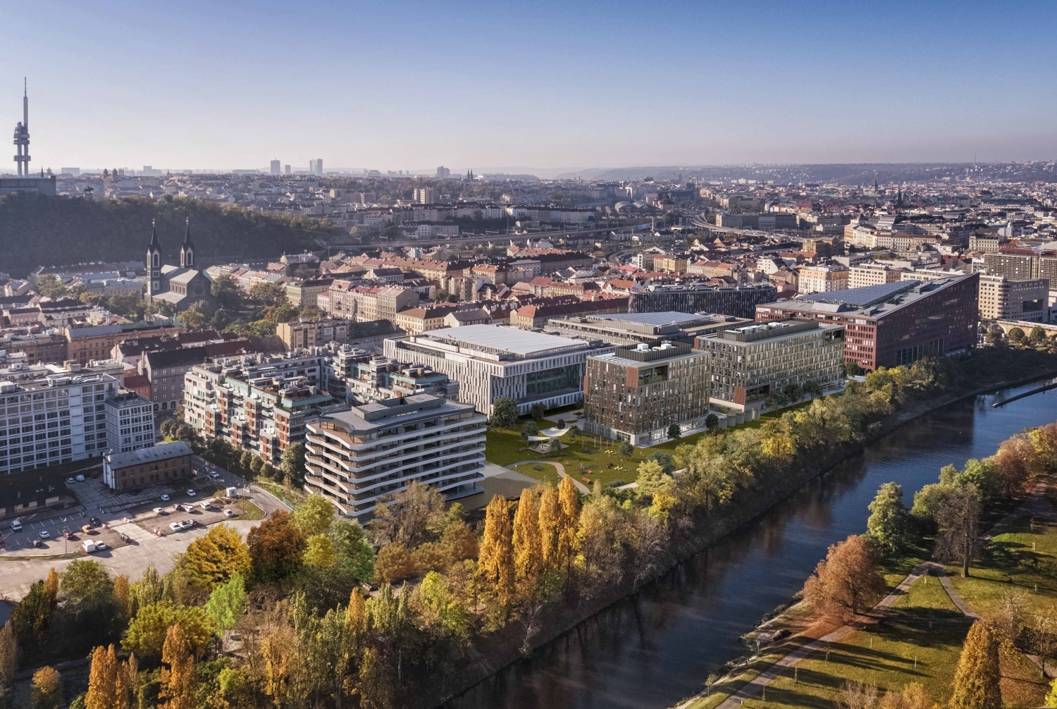 Komplex River City Prague uzavřou budovy Mississippi House a Missouri ...